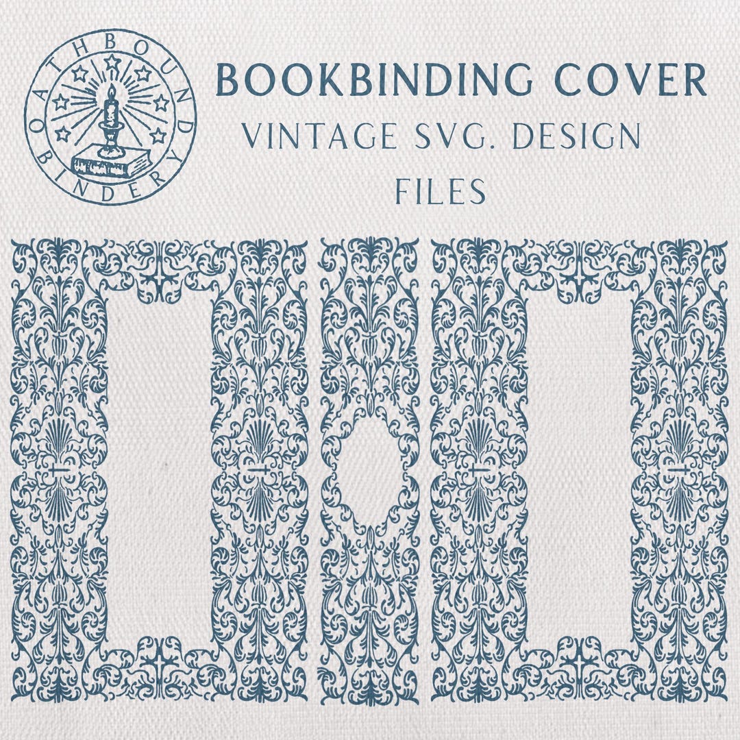 Gothic Book Cover SVG – Antique Style Bookbinding Design for Cricut ...