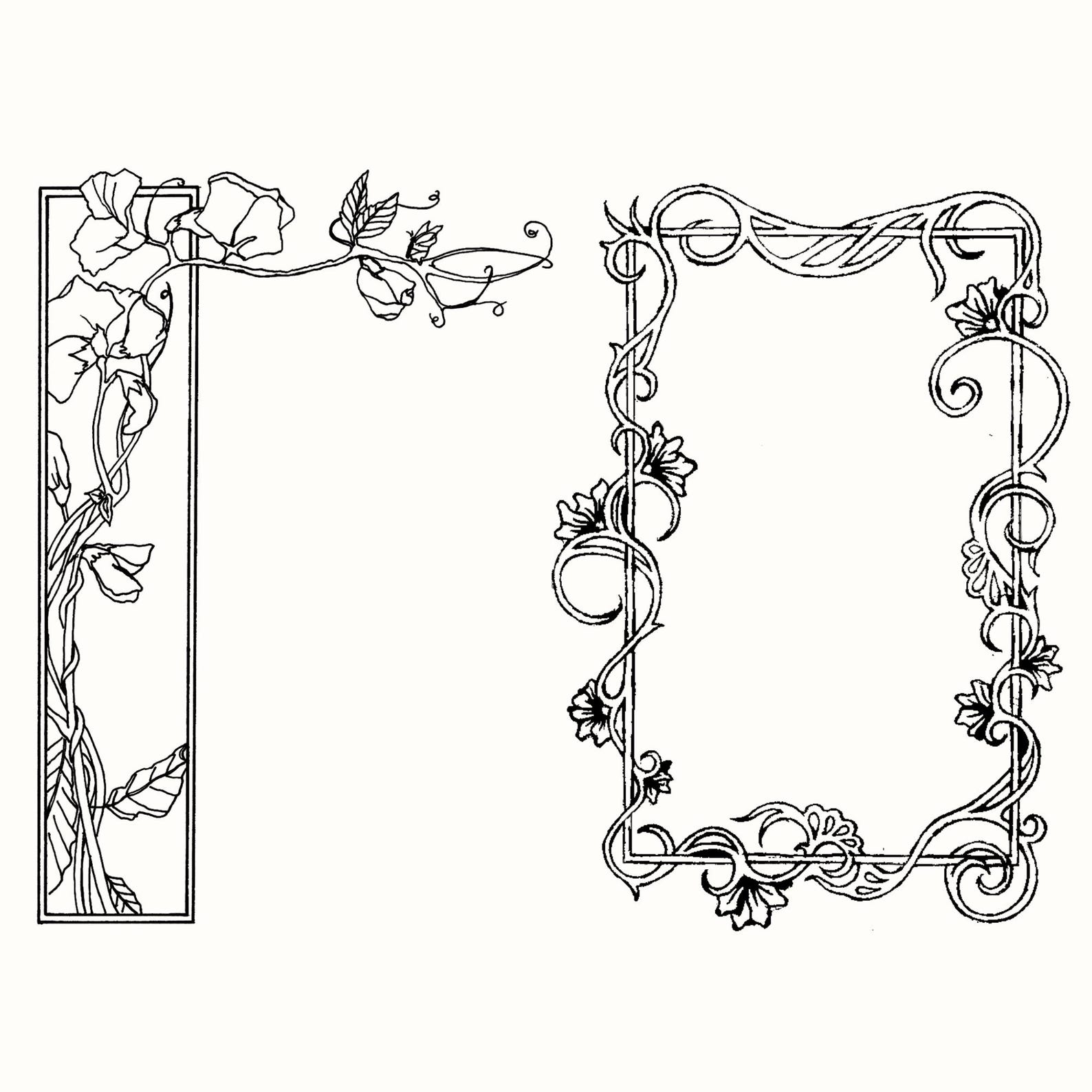 5 Vintage Bookbinding Cover SVG Cut Files - Floral Book Front Cover ...