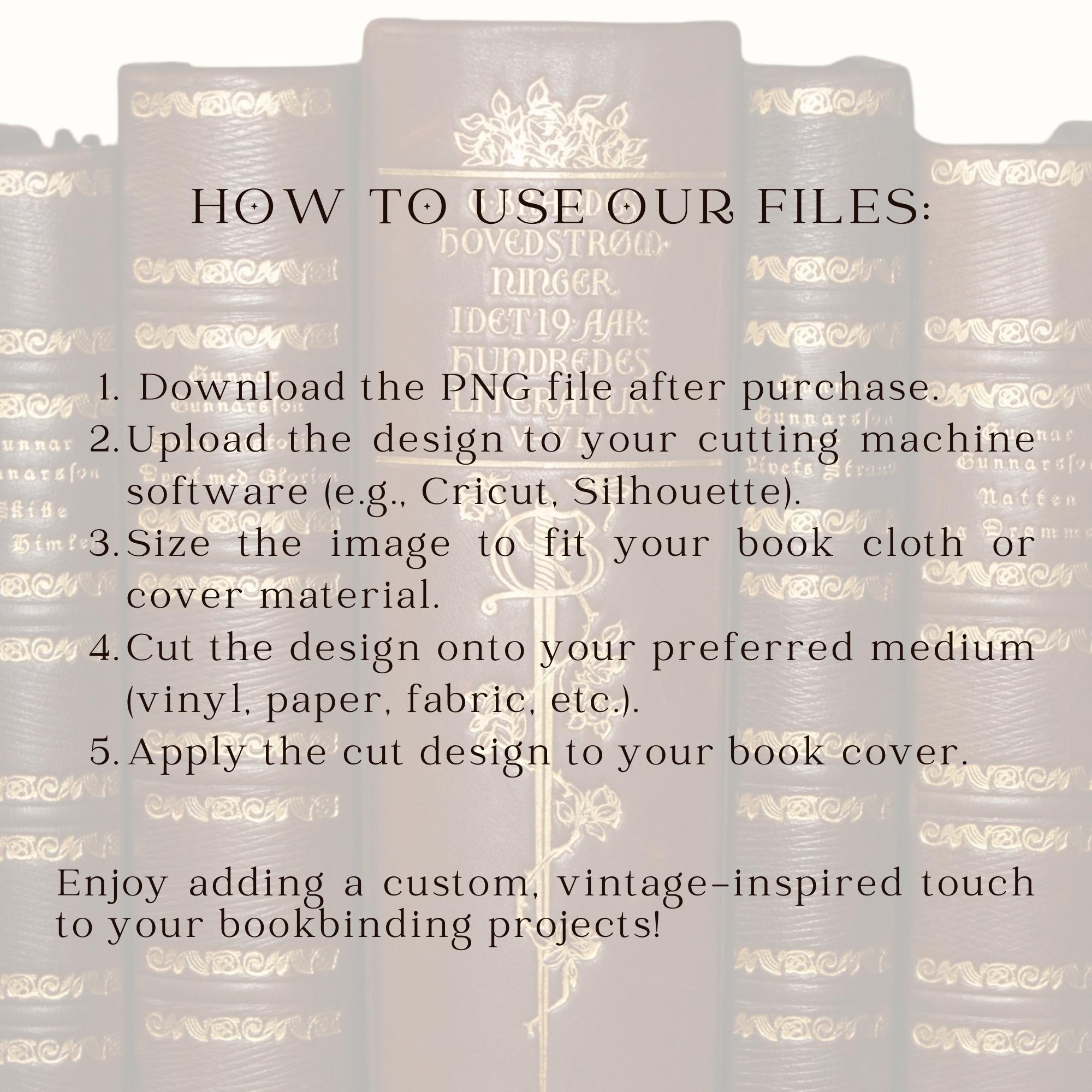 Fantasy Bookbinding Spine Designs - PNG Files for Rebinding Vinyl ...