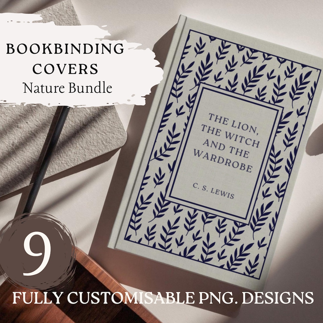 9 Bookbinding Covers, Nature Bundle - Fully Customisable With Spine and ...