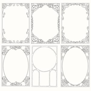 Bookbinding Front Cover Designs - 6 SVG Cut Files for Rebound Books ...