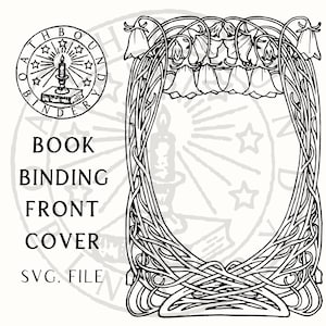 Floral Bookbinding Book Cover SVG Design - Vintage Front Cover Design ...