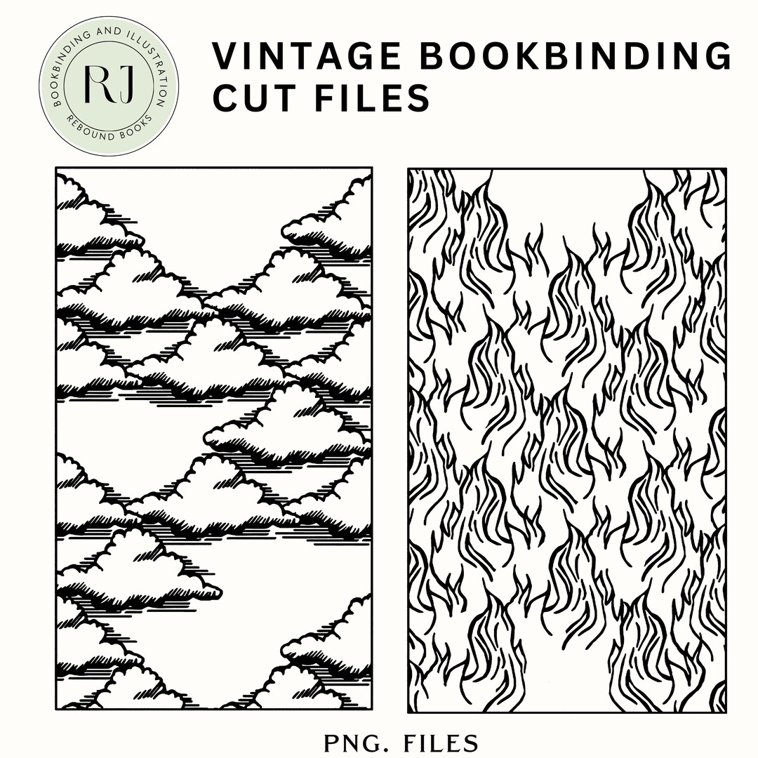 Vintage Front Cover PNG Cut File 2 Designs for Bookbinding / Cricut ...