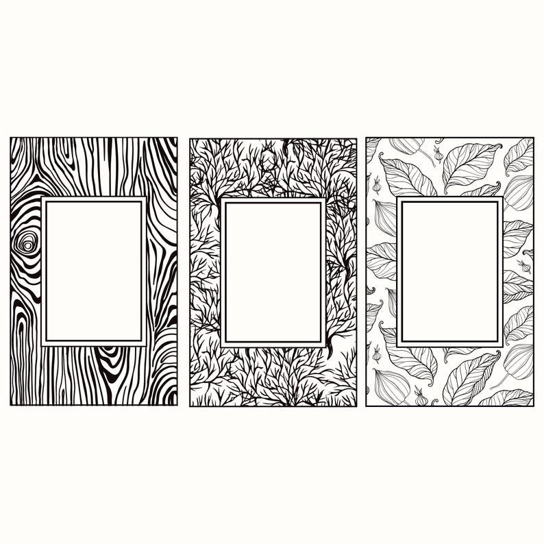 9 Bookbinding Covers, Nature Bundle - Fully Customisable With Spine and ...