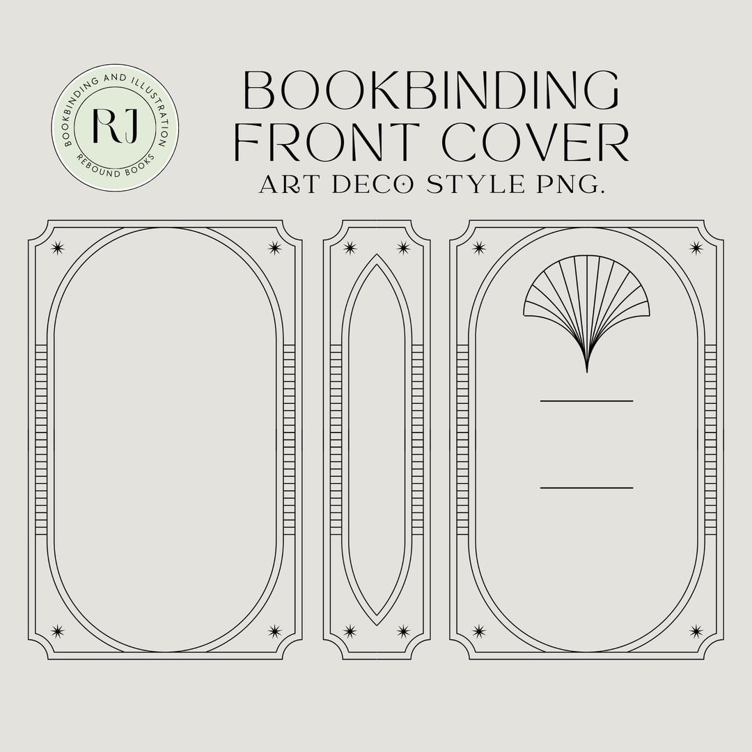 Vintage Art Deco Book Cover PNG Cut File for Bookbinding / Cricut ...