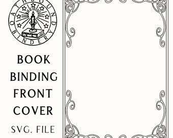 Vintage Rose Bookbinding Book Cover SVG - Floral Front Cover Design ...