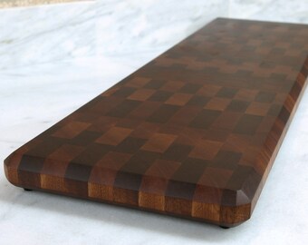 Sapele End Grain Butcher Block Cutting Board - Etsy