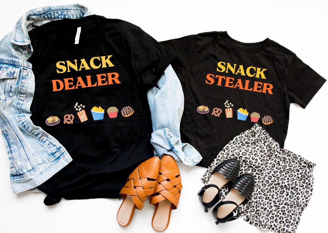 Snack Dealer Snack Stealer Camisa para niños a juego mamá hija a juego ...