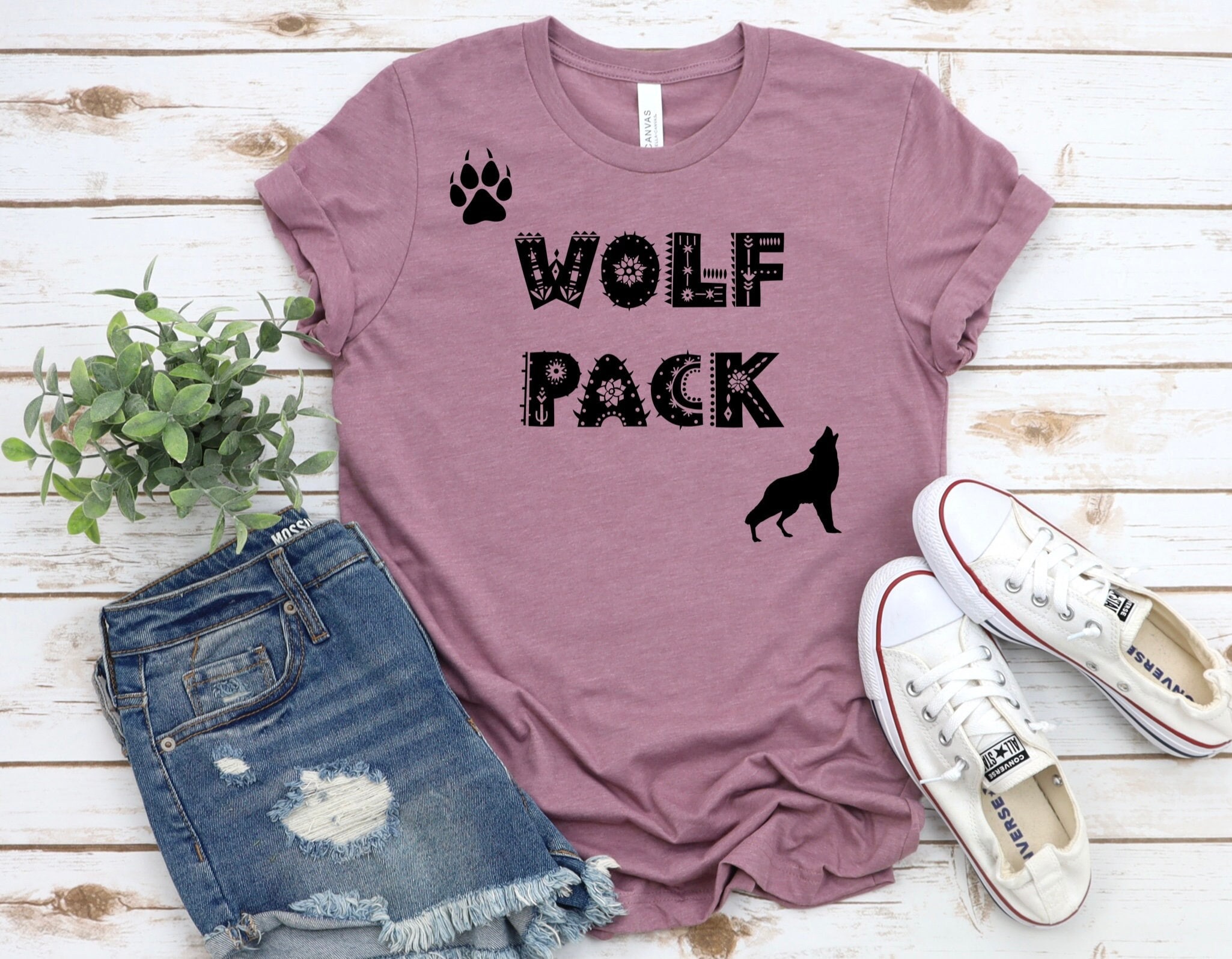Camisa de manada de lobos, camisa de lobo, conjunto de camisas ...