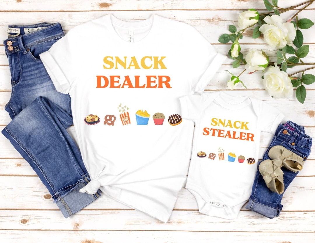 Snack Dealer Snack Stealer Kids Shirt Matching Mommy Daughter Matching ...