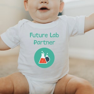 Future Lab Partner Baby Bodysuit, Scientist Gift, Science Baby Lab Tech ...