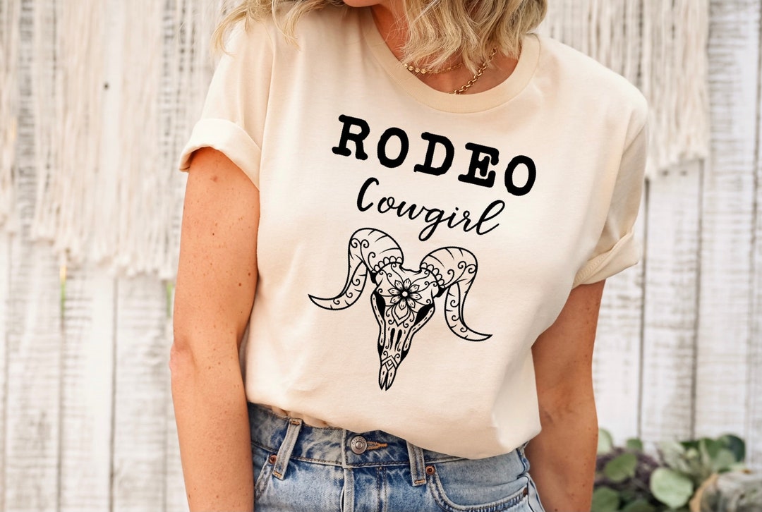 Rodeo Cowgirl, camisa de rodeo para mujer. Linda camisa de rodeo, mamá ...
