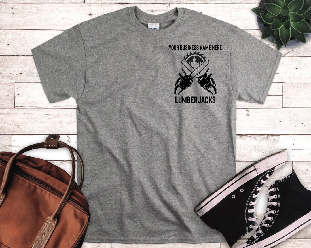 Customized Lumberjack Logo Shirt, Customized Tree Service Logo Shirt ...
