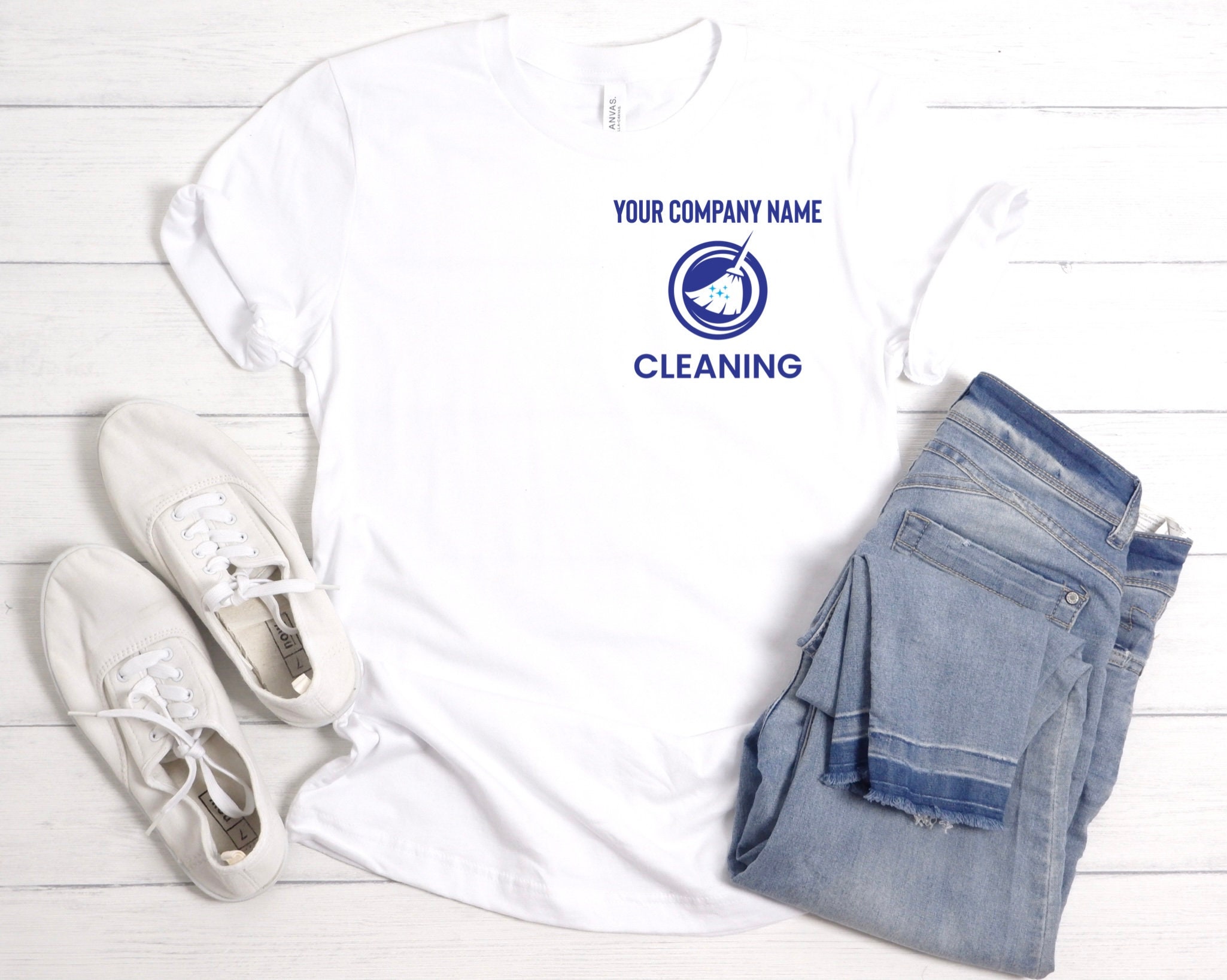 Customized Cleaning Business Logo Shirt Customized Cleaning - Etsy