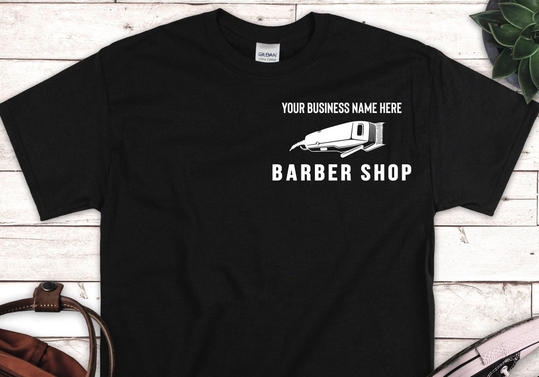 Customized Barber Shop Logo Shirt, Customized Barber Shop Logo Shirt ...