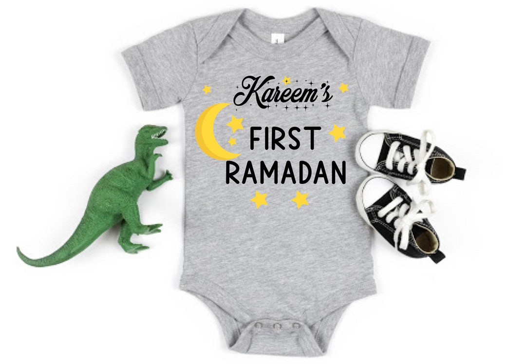Custom My First Ramadan Baby Bodysuit One Piece Personalized Eid Gift ...