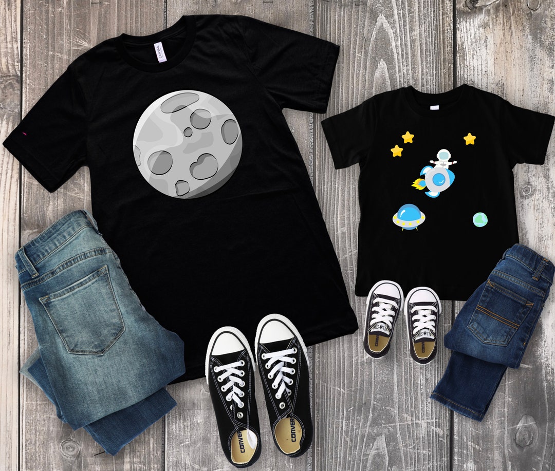 Matching Shirts for Dad and Baby, Moon Shirt and Astronaut Shirt ...