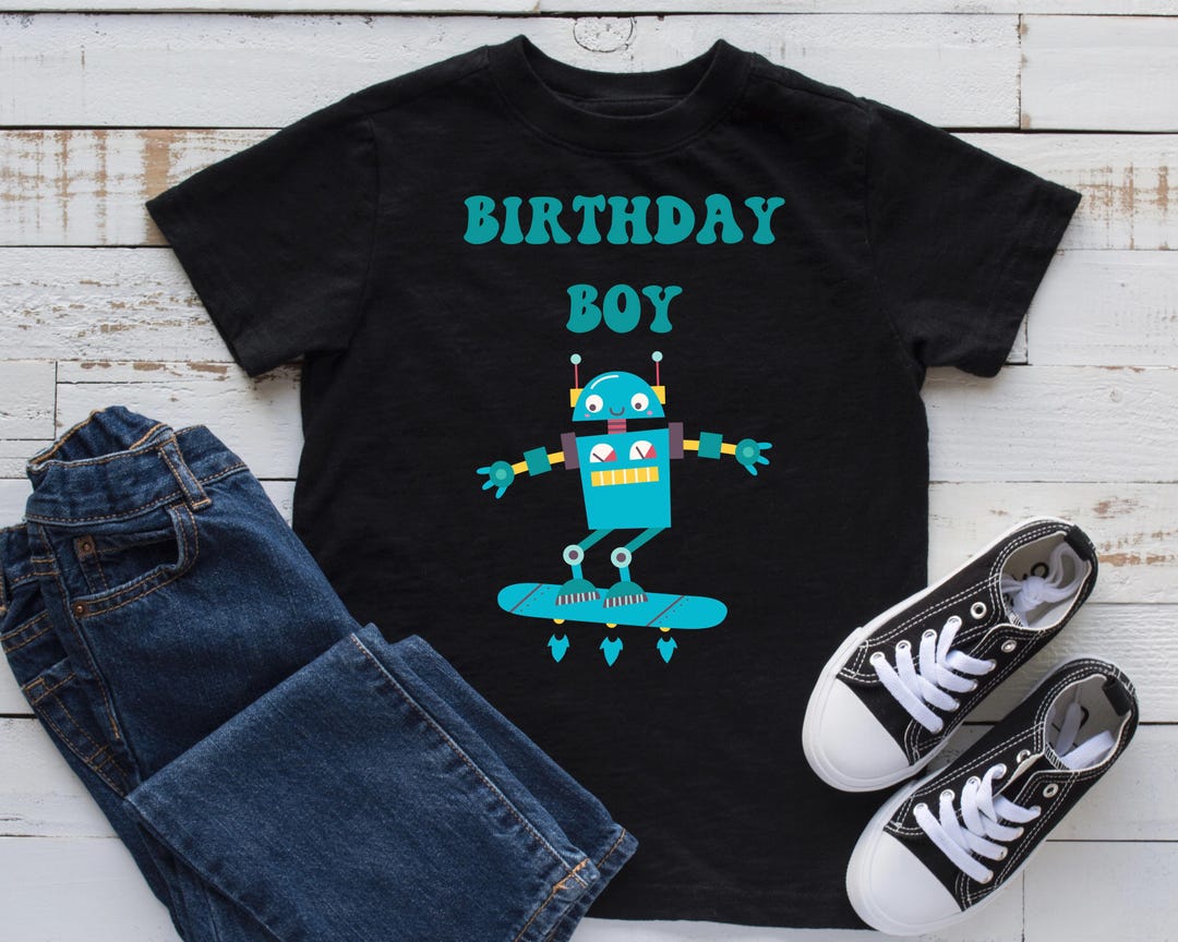 Robot Birthday Shirt, Robot Shirts, Funny Toddler Shirt, Funny Kid ...