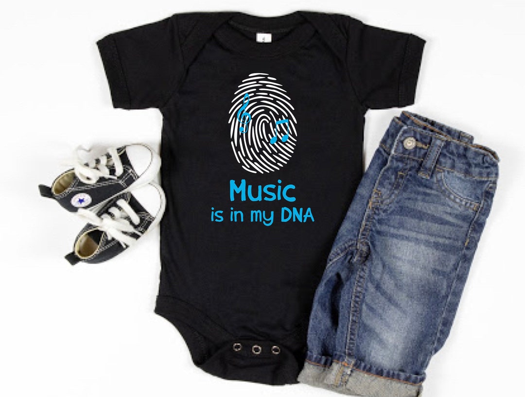 Music is in My DNA Baby Bodysuit, Cute Musician Bodysuit, Music Lover ...