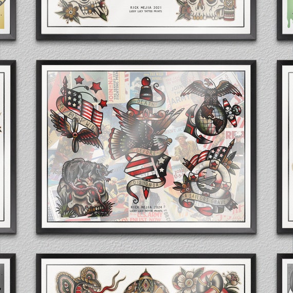 Militia Tattoo Flash