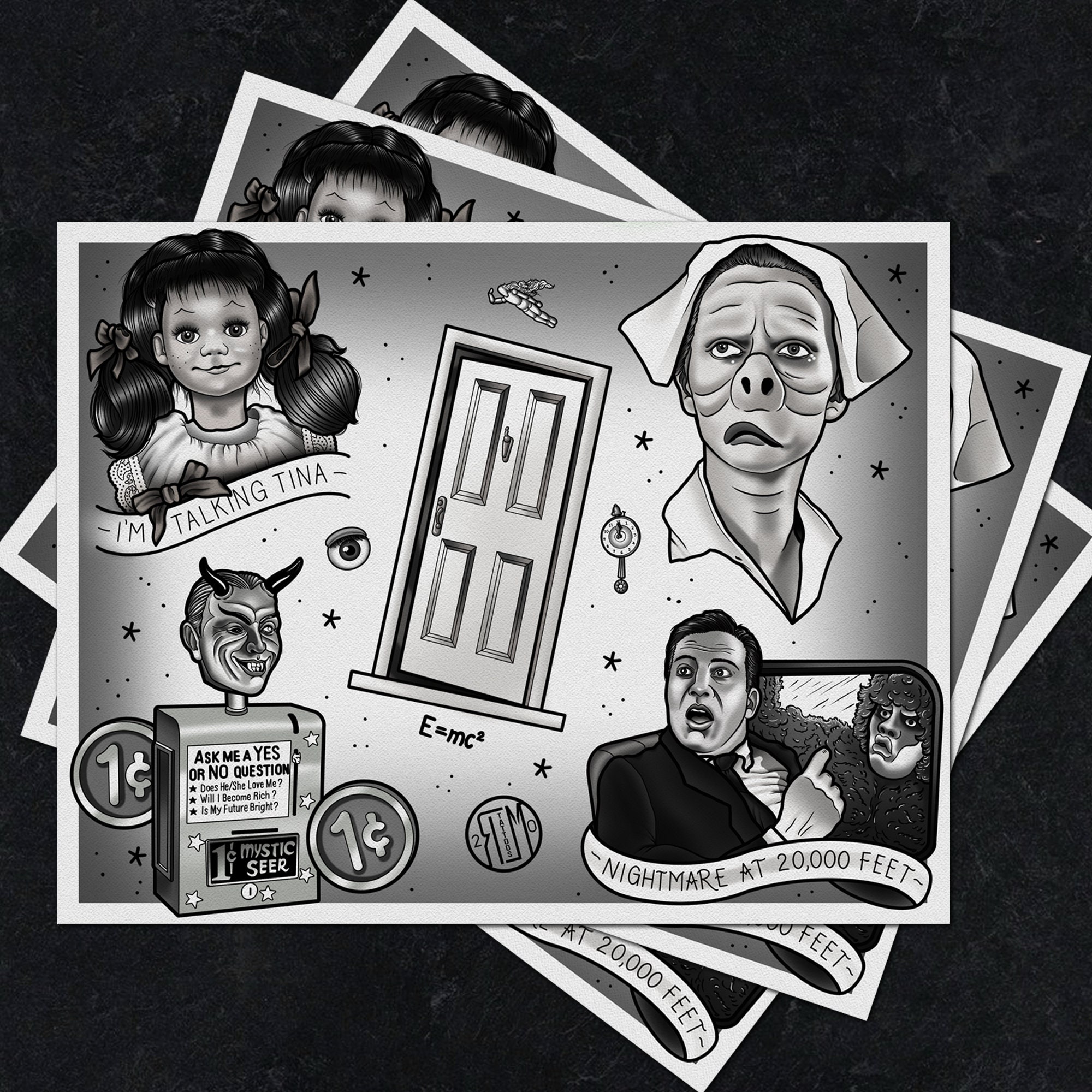 Imprimir 11x14 Twilight Zone Tattoo Flash - Etsy España