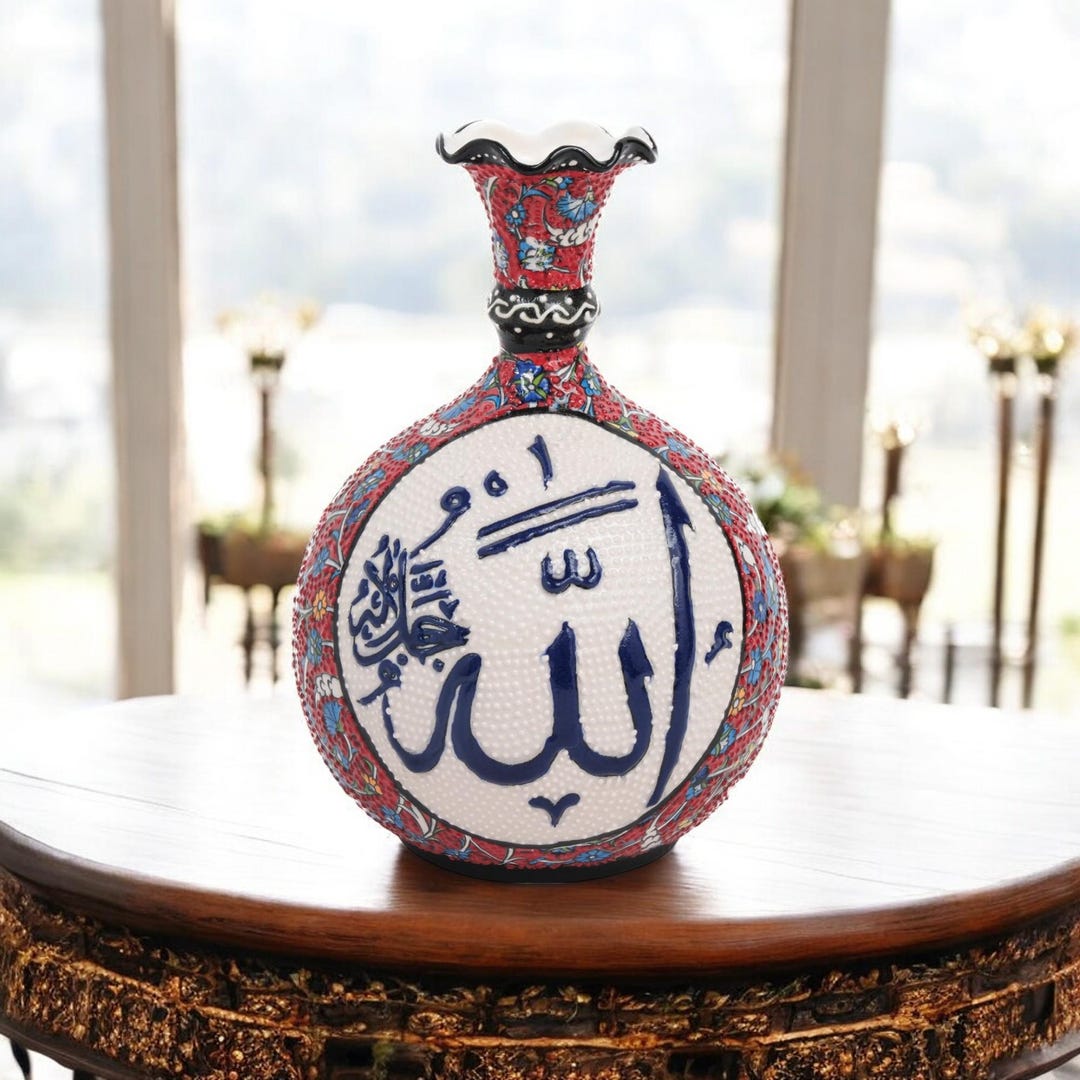 Handmade Ceramic Vase, Calligraphy Ceramic Vase, Pottery Vase for Home ...