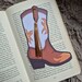 Cowboy Boot Bookmark | Wild West Romance Bookmark | Bookish Gifts - Etsy
