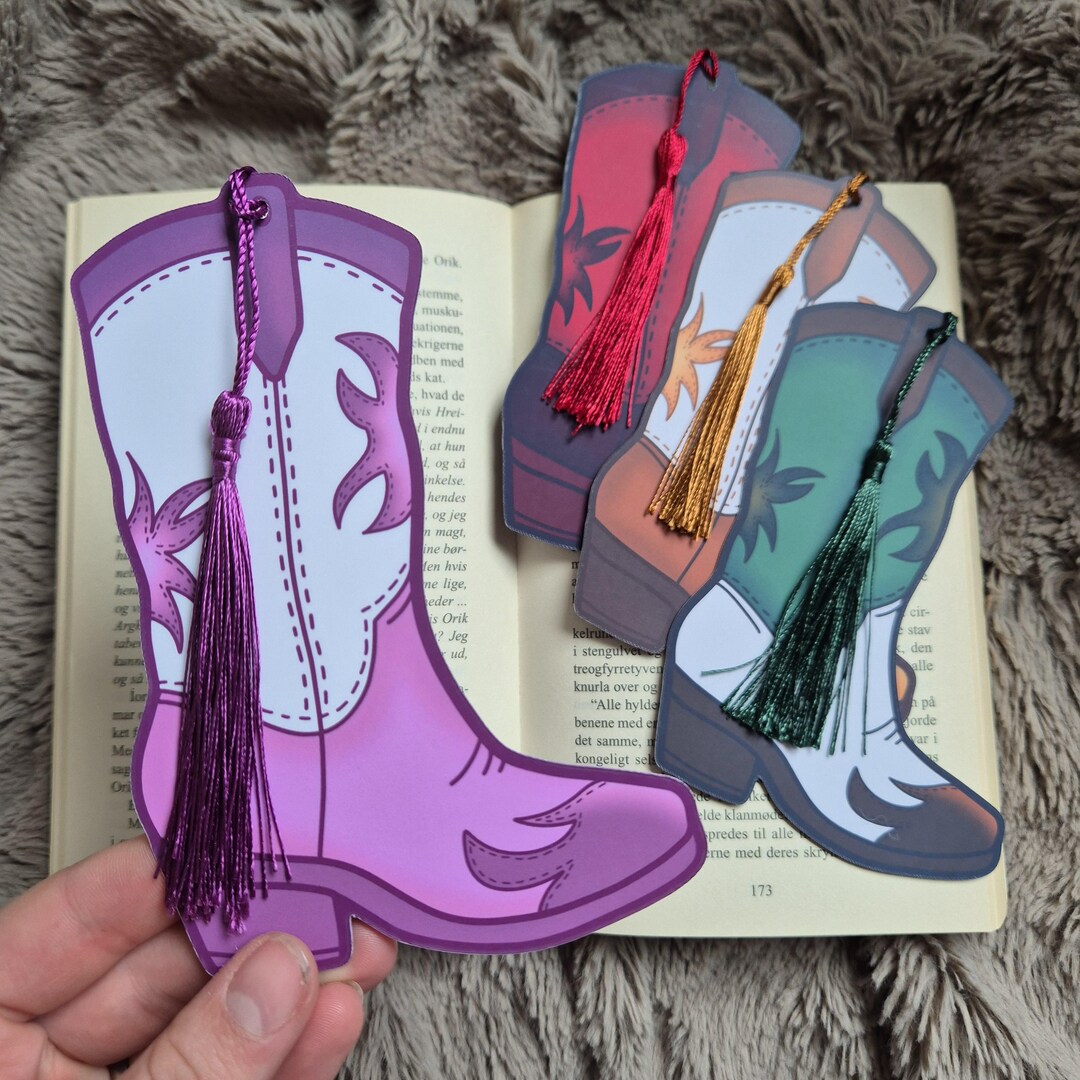 Cowboy Boot Bookmark | Wild West Romance Bookmark | Bookish Gifts - Etsy