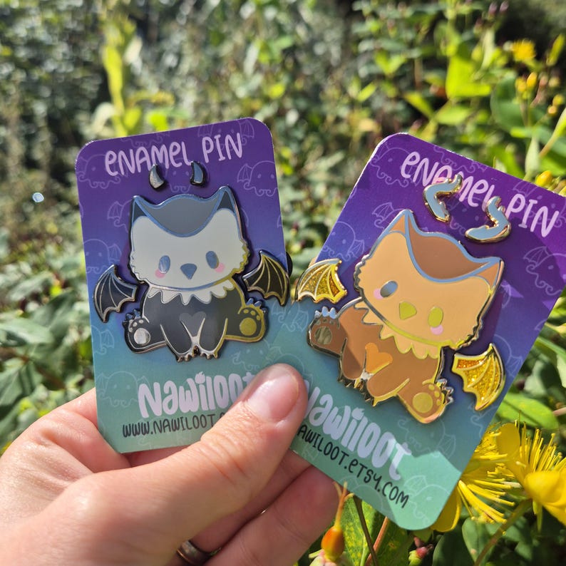 Demon Wing Set - Mini Enamel Pins - Etsy