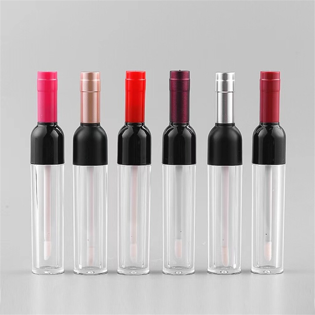 5ML Multicolor Creative Red Wine Bottle Lip Gloss Tube Empty Lip Glaze ...