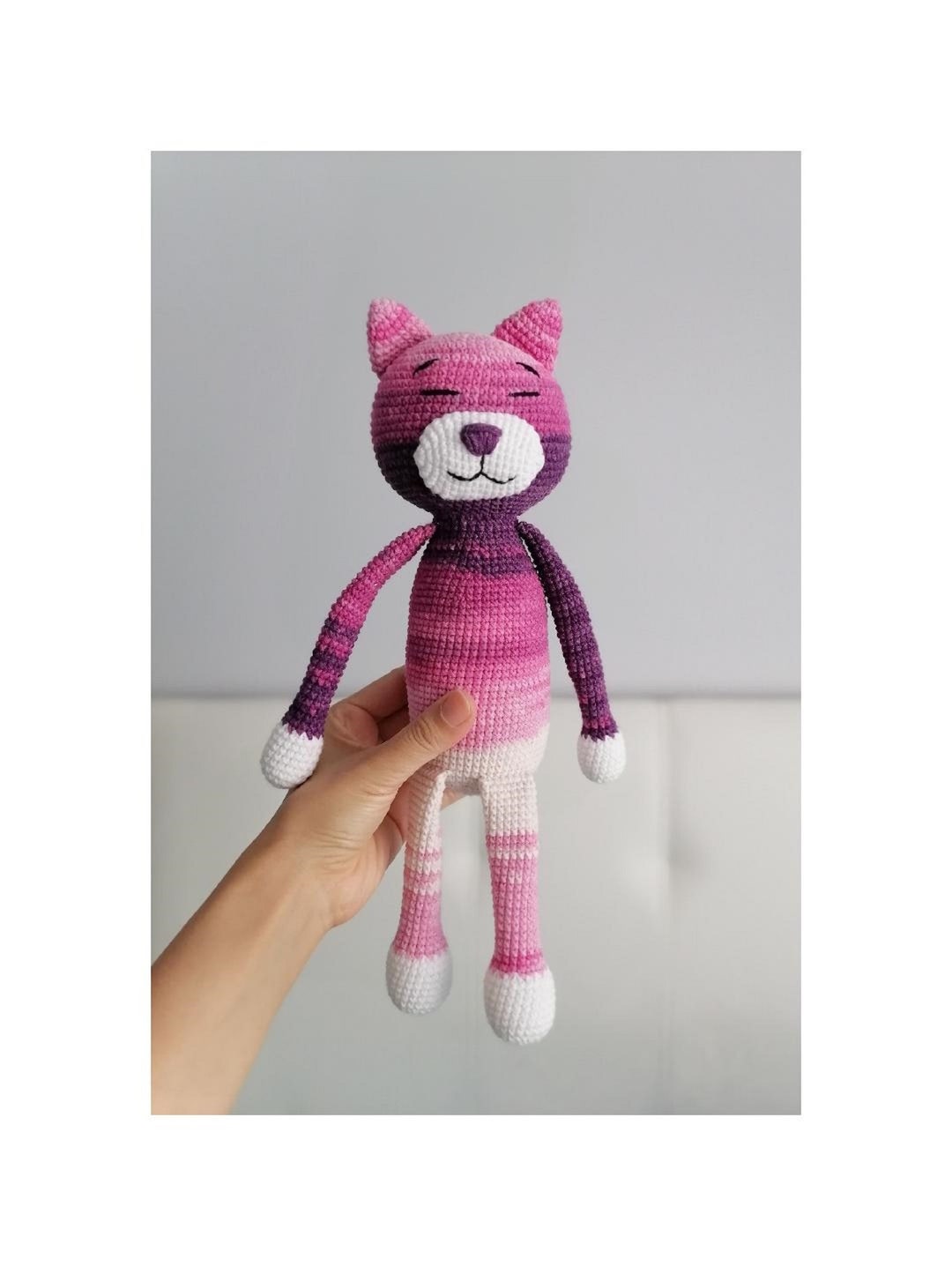 Crochet Cat, Amigurumi Cat Plushie, Knitted Kitty Plush, Handmade ...