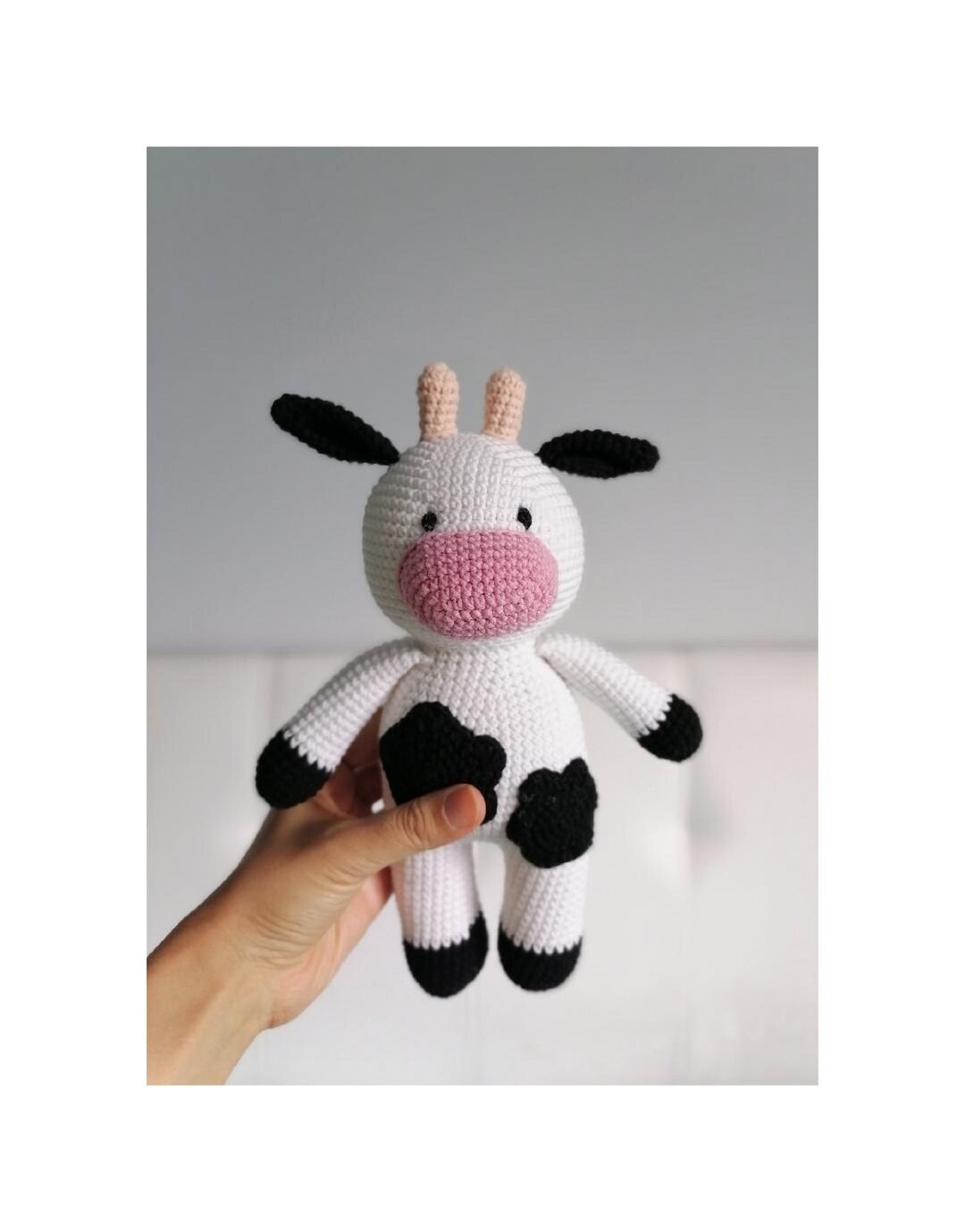 Crochet Animals, Stuffed Animals, Amigurumi Cow, Cow Plushie, Handmade ...
