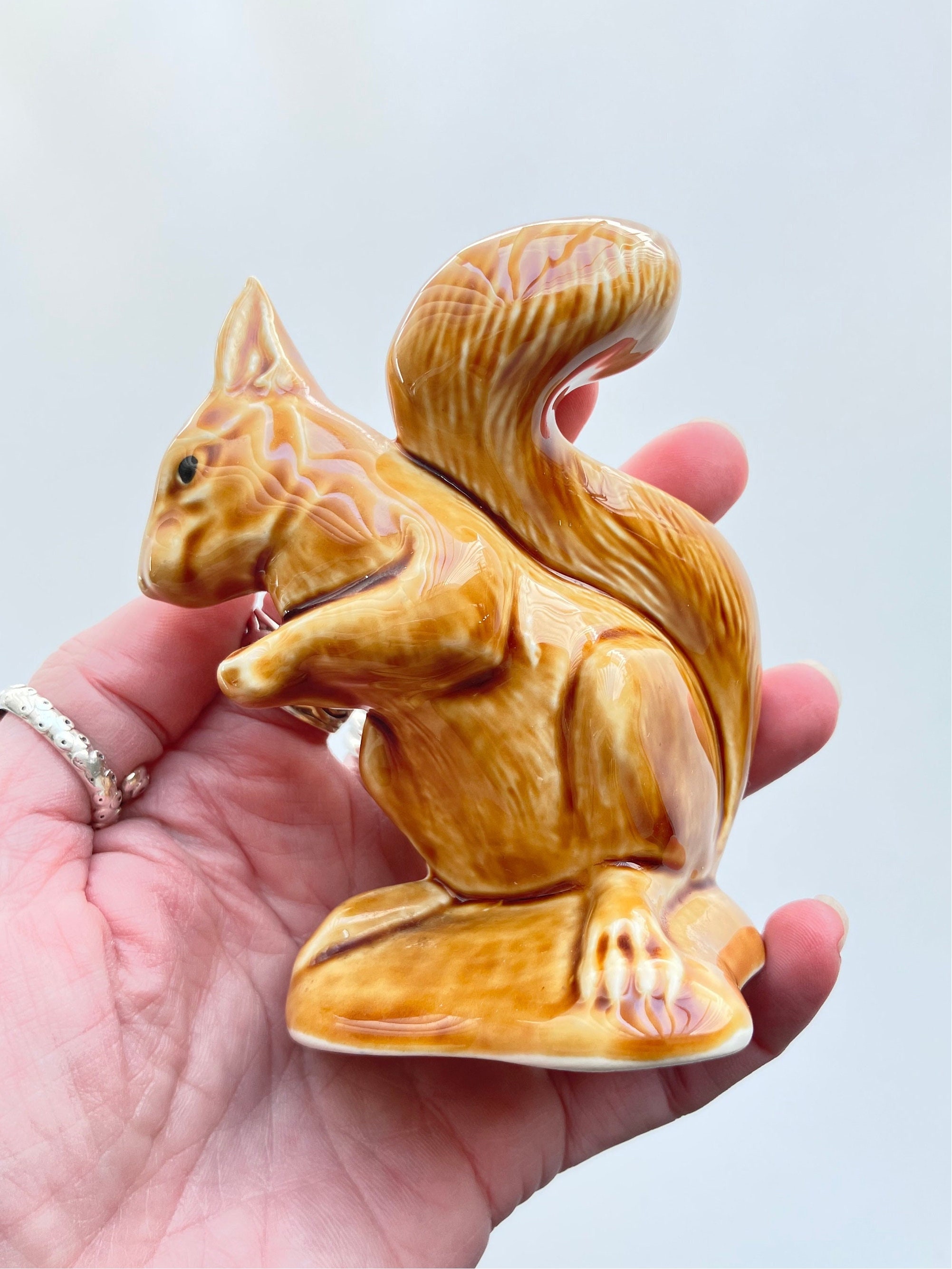 Poole Pottery Highly Glazed Red Squirrel, Ceramic Squirrel Figurine ...