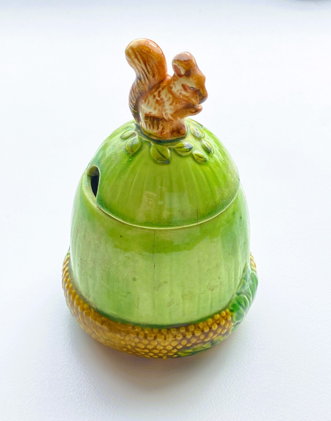 Marutomo Red Squirrel Honey Pot, Marutomoware, Japanese Vintage ...