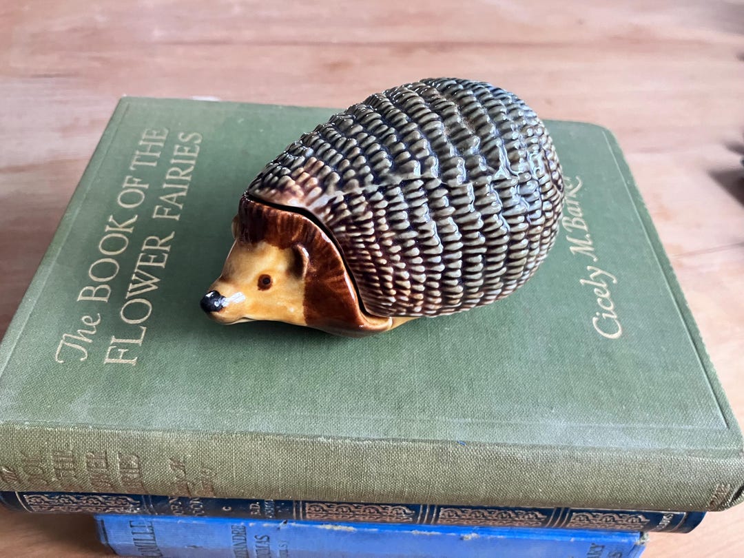 Rare Wade Hedgehog Trinket Box, Vintage Wade China Hedgehog Trinket ...