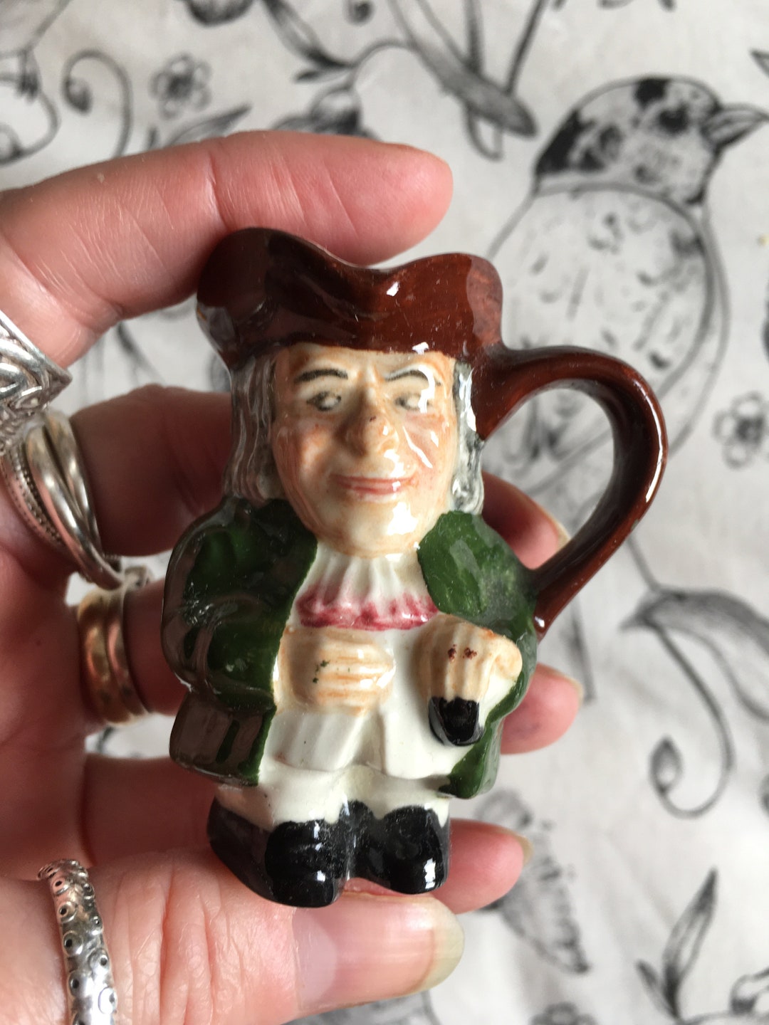 Miniature Toby Jug Character Artone England 18th Century Gentleman With ...