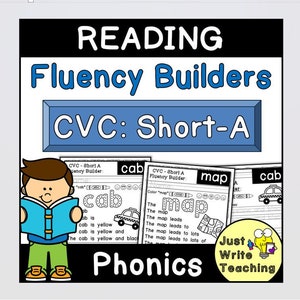 Reading Fluency Builders - CVC Short A - Etsy