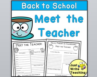 Colorful Meet the Teacher Pink Meet the Teacher Back to School Teacher ...