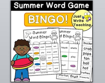 Summer Word Scramble Party Game Classroom Game Homeschool - Etsy