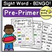 Sight Word Bingo - Dolch Pre-primer - Etsy