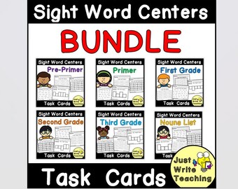 Secret Code Sight Word Task Cards for Literacy Centers, Growing Bundle ...