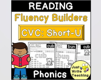 Reading Fluency Builders CVC Short E - Etsy