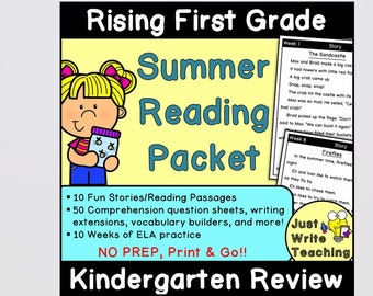 Rising Second Grade Summer Reading Packet (first Grade Review) - Etsy