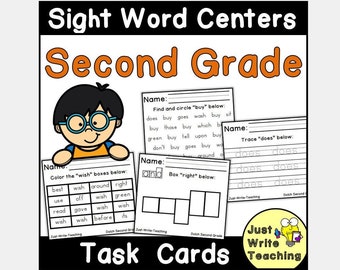 Dolch Third Grade Sight Word Task Cards - Etsy