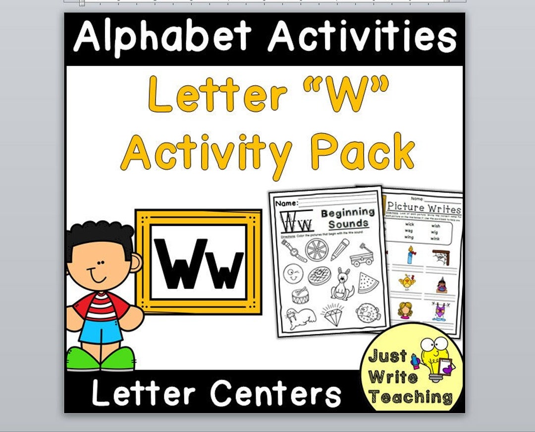 Letter W Practice Games and Activity Pack - Etsy