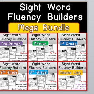 Sight Word Fluency Builders MEGA BUNDLE - Etsy