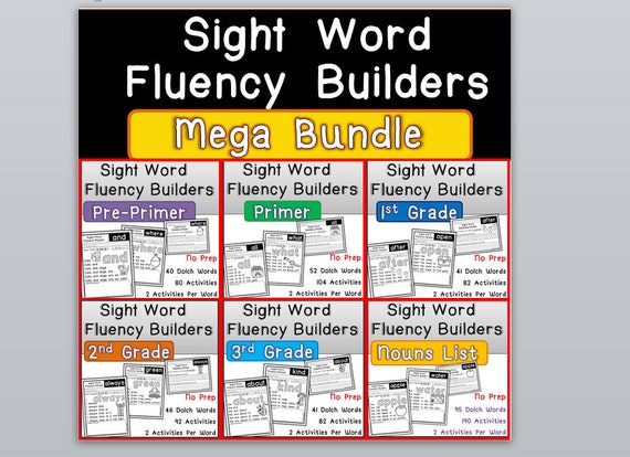 Sight Word Fluency Builders MEGA BUNDLE | Etsy