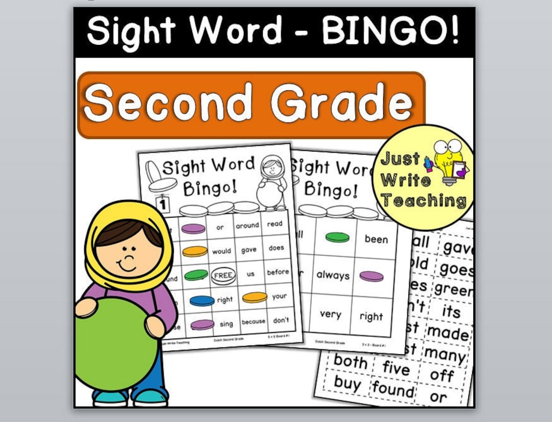 Sight Word Bingo - Dolch Second Grade - Etsy