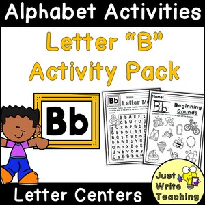 Letter B Practice Games and Activity Pack - Etsy