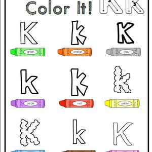 Letter K Practice Games and Activity Pack - Etsy